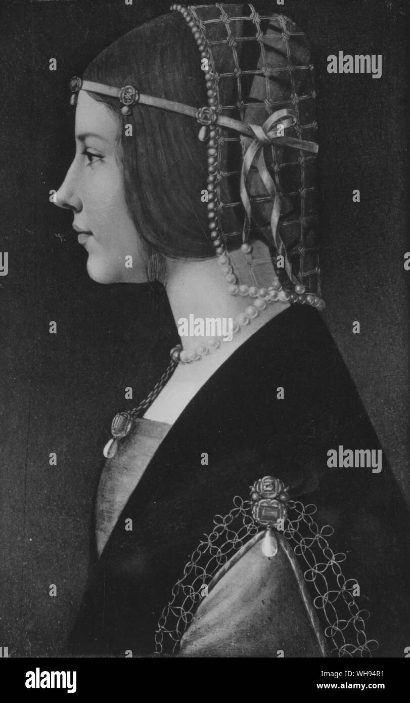Beatrice d'Este, moglie di Ludobvico Sforza, da Ambrogio de Predis, c ...