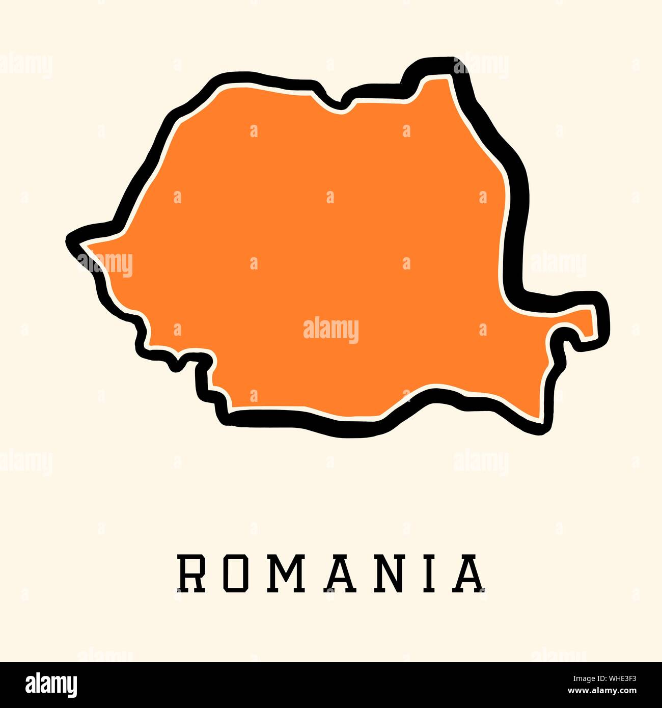 Mappa romania Immagini Vettoriali Stock - Alamy