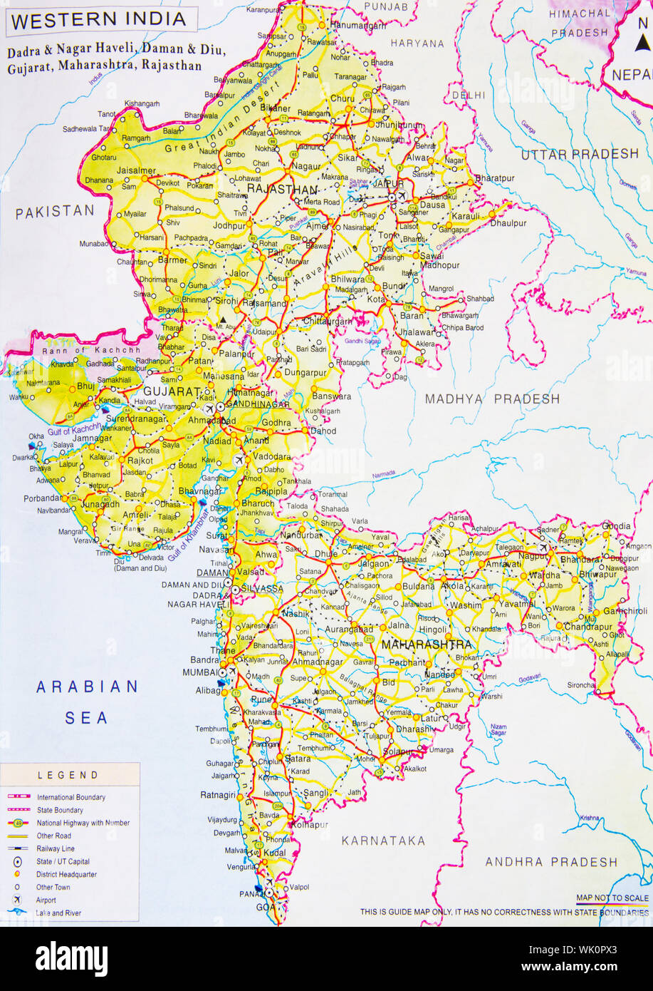 India political map immagini e fotografie stock ad alta risoluzione - Alamy