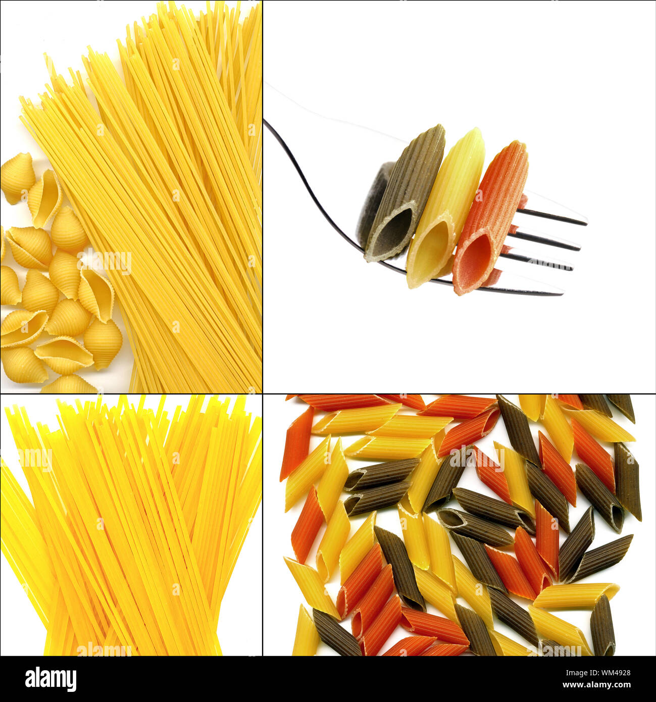 Collage di pasta italiana immagini e fotografie stock ad alta ...