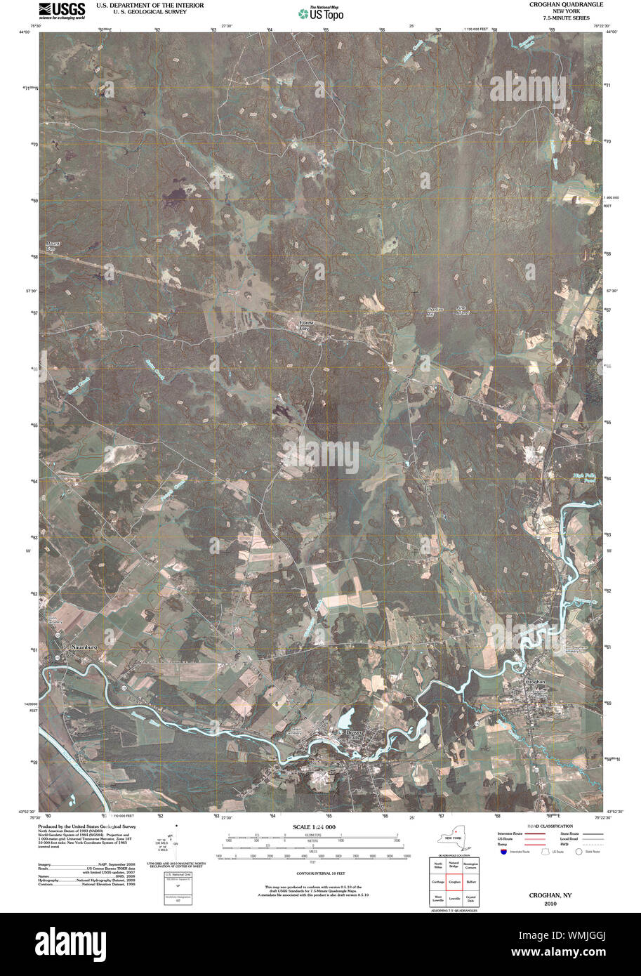 Mappa di croghan new york immagini e fotografie stock ad alta ...