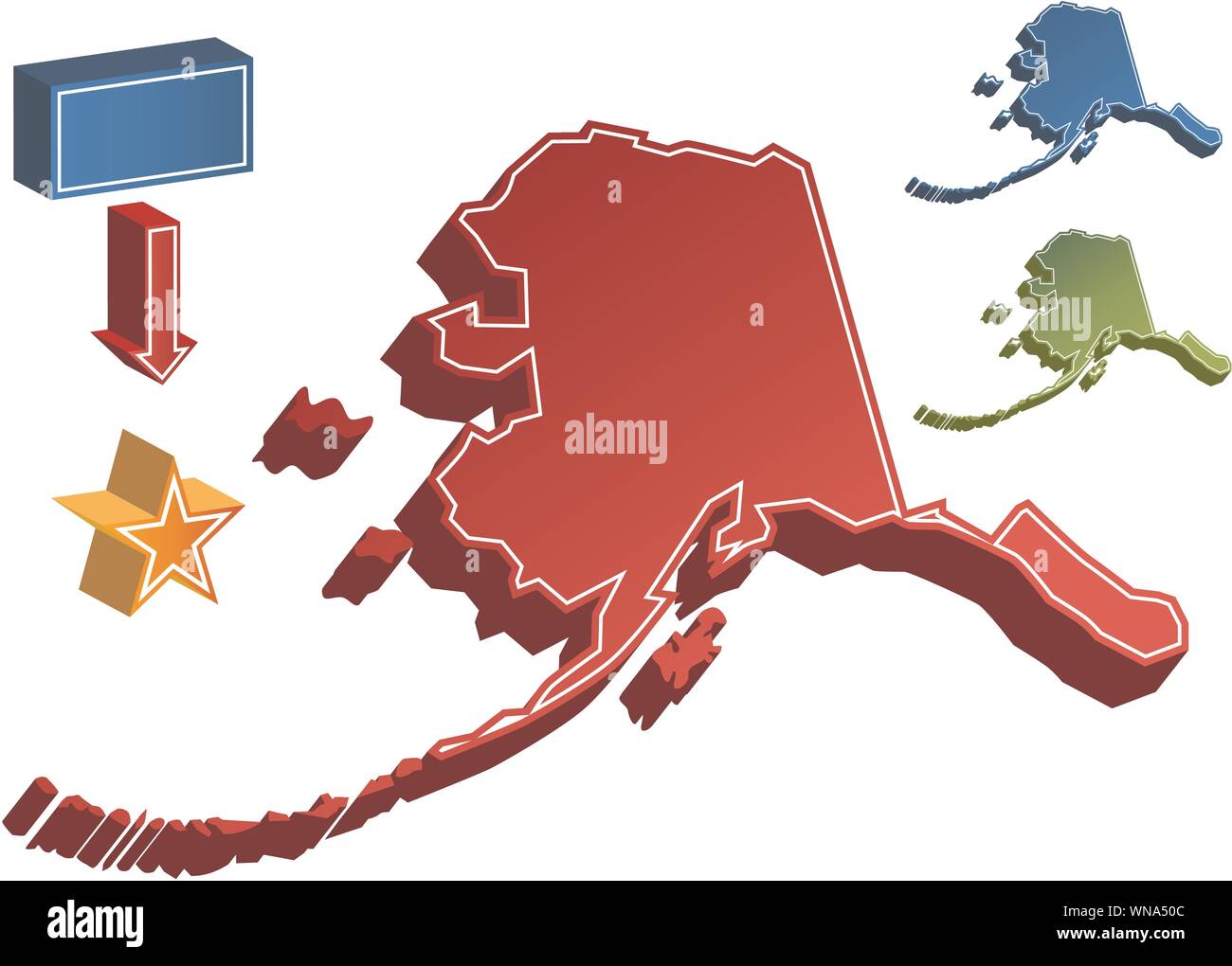 Confini dell'alaska Immagini Vettoriali Stock - Alamy