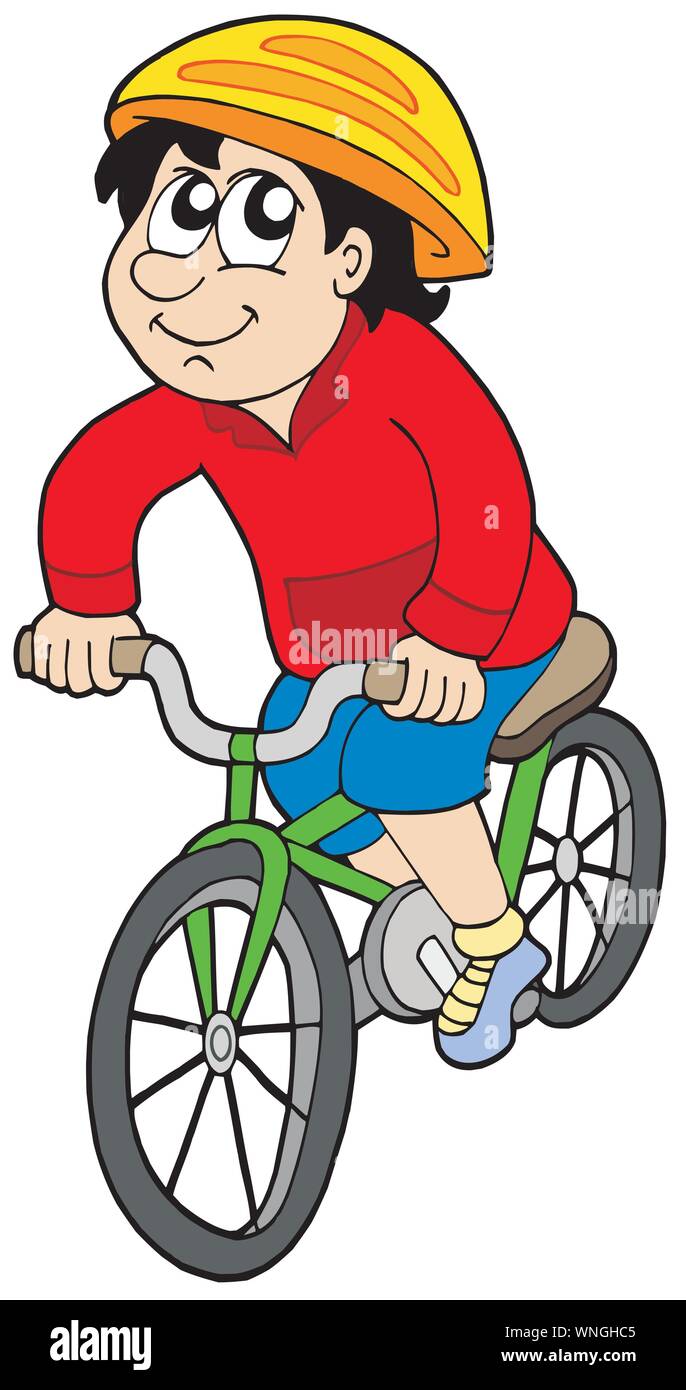 Vector Illustration Cartoon Cyclist Immagini e Fotos Stock - Alamy