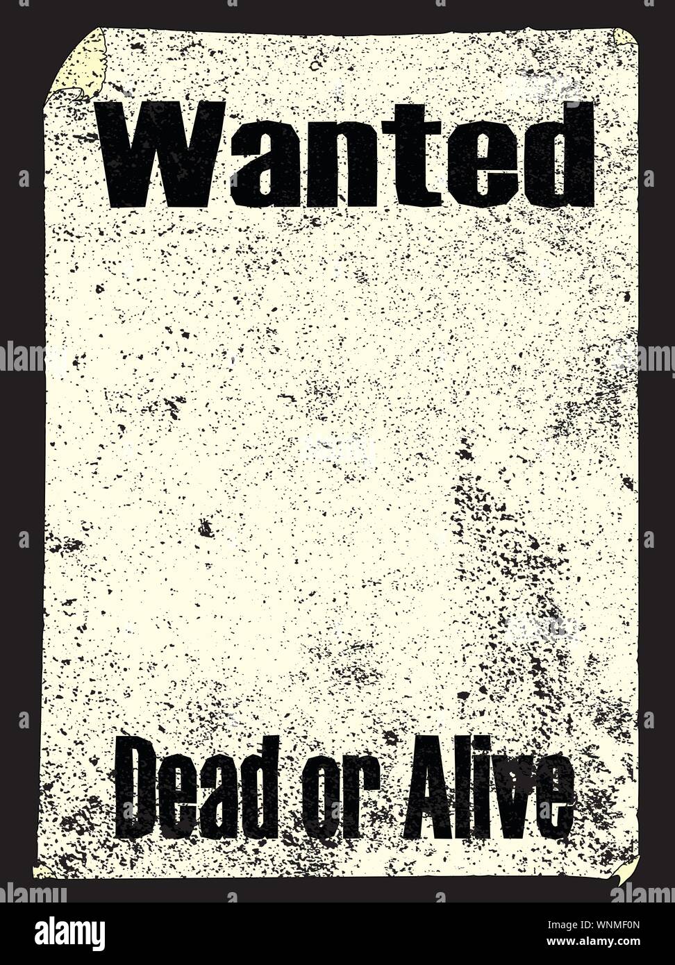 Vector poster wanted dead alive Immagini Vettoriali Stock - Alamy