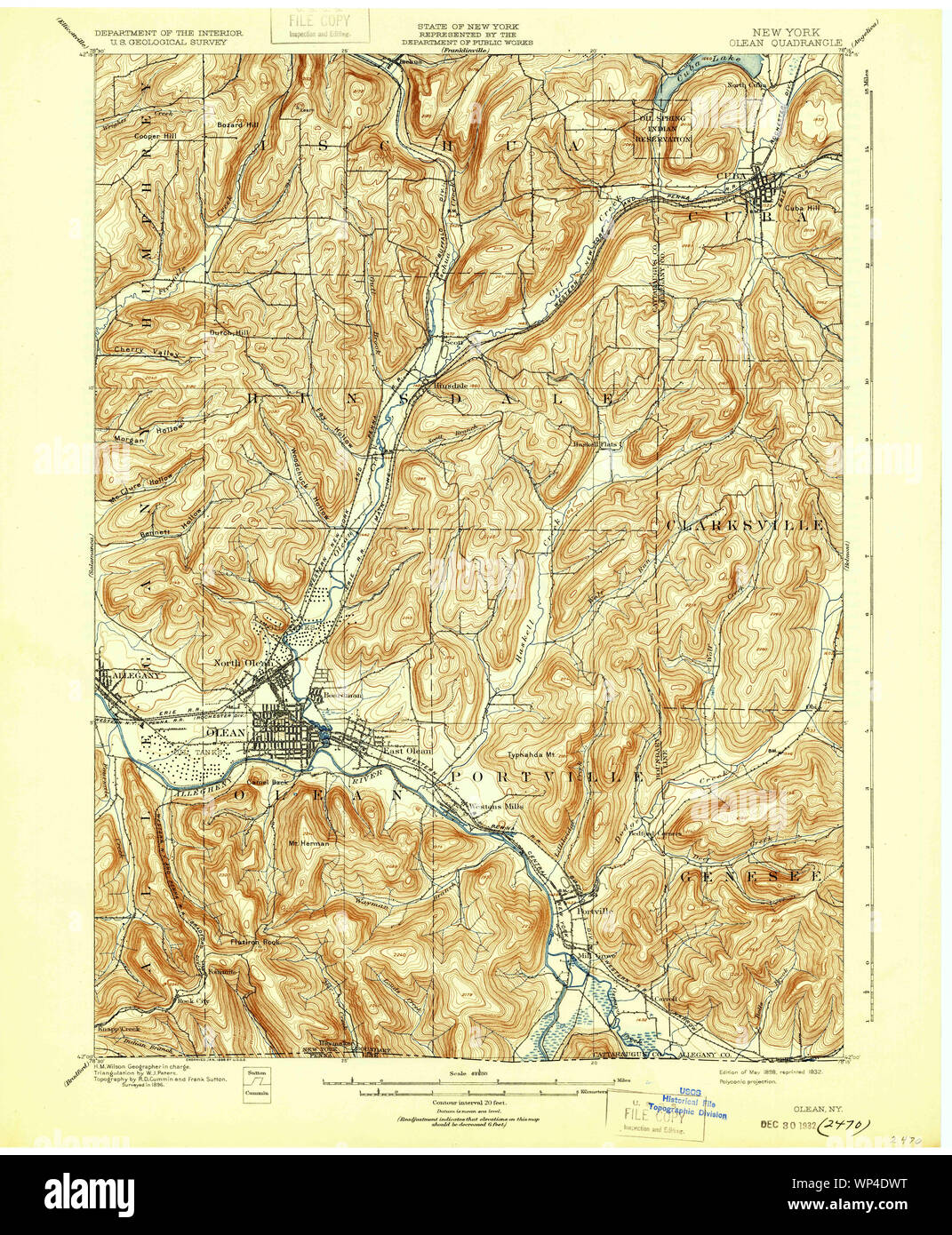 Olean mappa di new york immagini e fotografie stock ad alta risoluzione ...