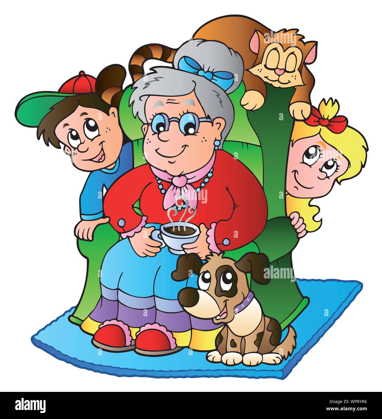 Nipote ragazza nipote nipote bambini Immagini Vettoriali Stock - Alamy