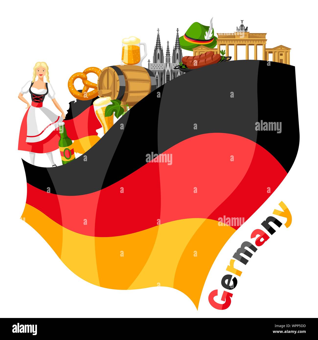 La mappa pan tedesca Immagini Vettoriali Stock - Alamy