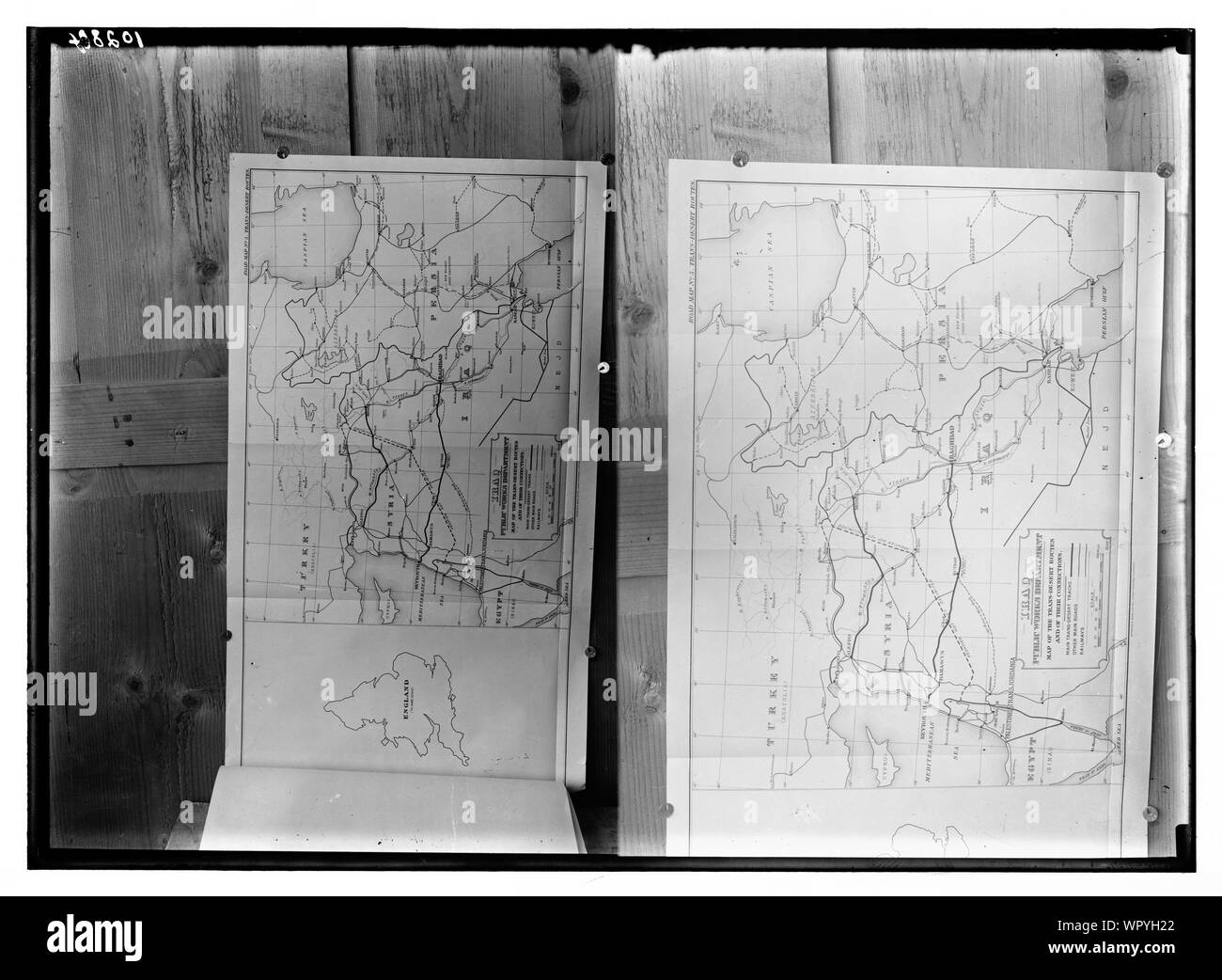 Mappa della trans-deserto percorsi, Iraq; [Altra vista della mappa ...