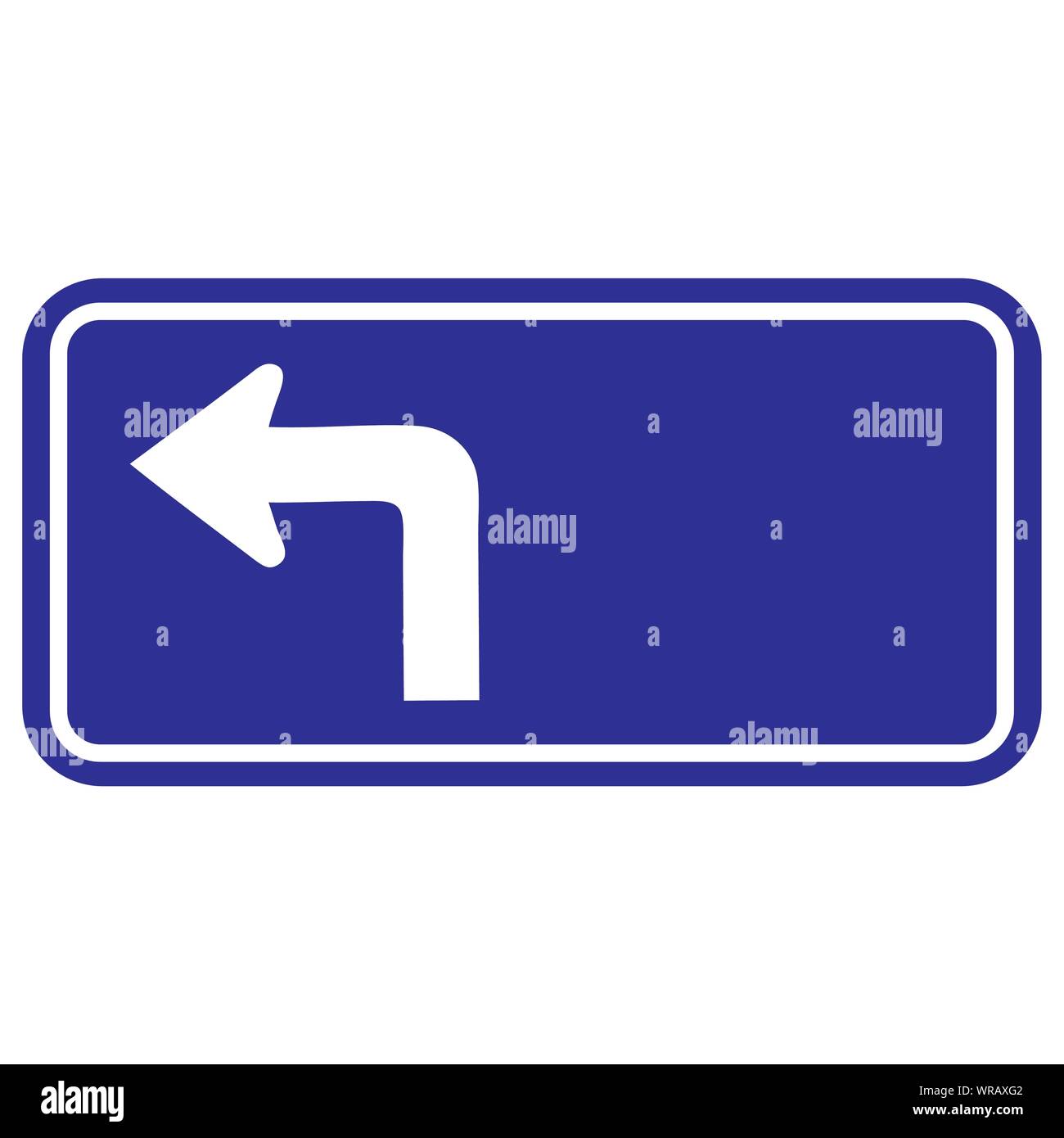 Obbligatoria girare a sinistra Immagini Vettoriali Stock - Alamy