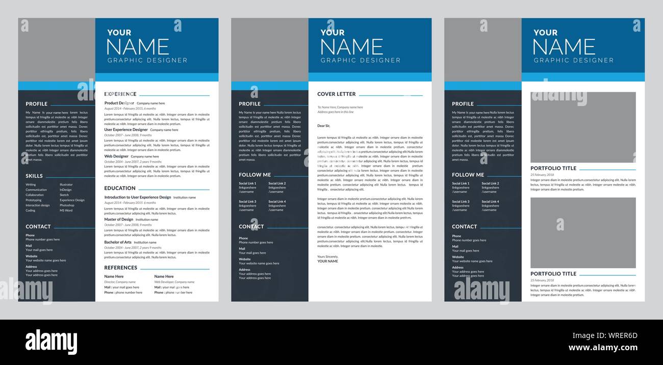 Cv curriculum vitae template immagini e fotografie stock ad alta ...