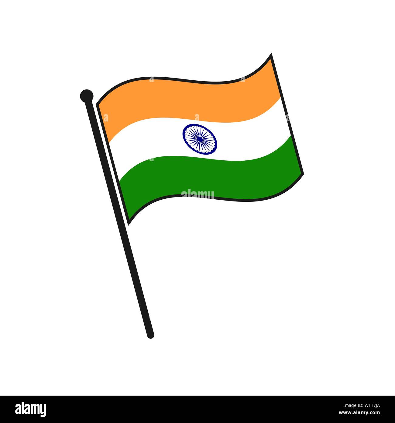 Bandiera della mappa india Immagini Vettoriali Stock - Alamy