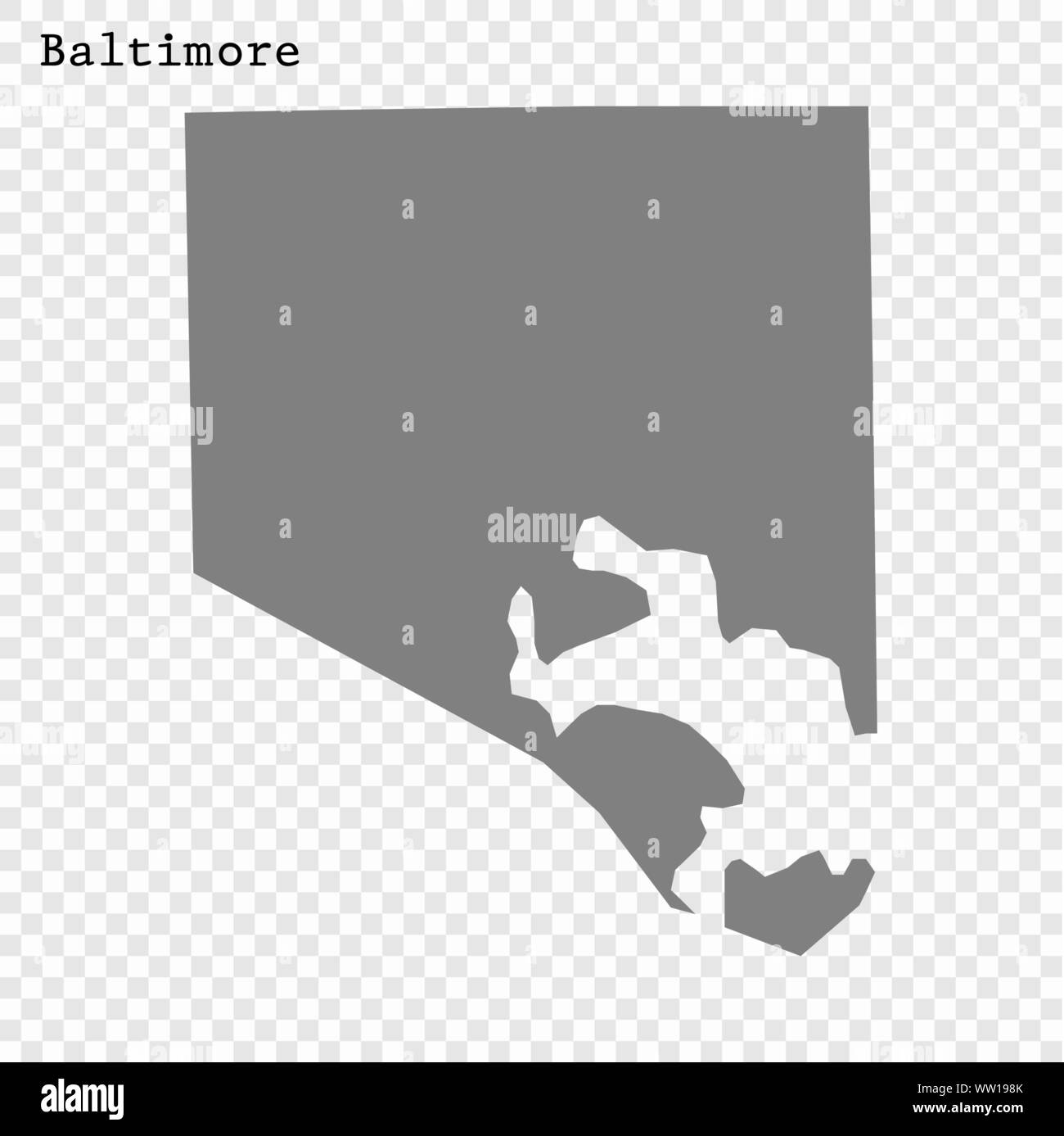Mappa d'epoca di baltimore Immagini Vettoriali Stock - Alamy