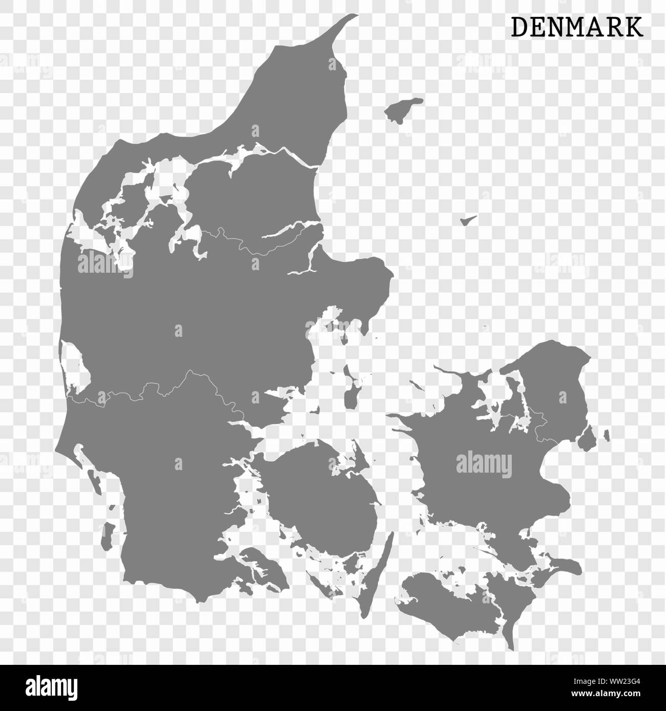 Vecchia mappa della danimarca Immagini Vettoriali Stock - Alamy