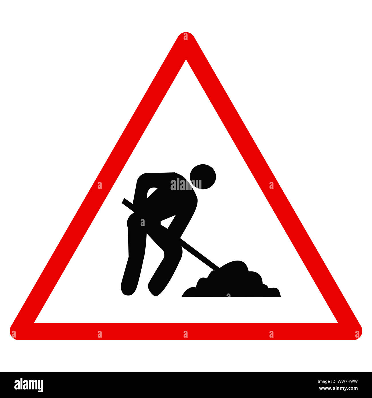 Segnaletica stradale triangolo rosso - Lavori in corso o su strada sito ...