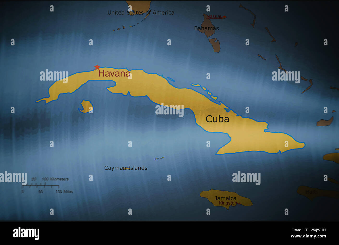 Mappa turistica di cuba immagini e fotografie stock ad alta risoluzione ...