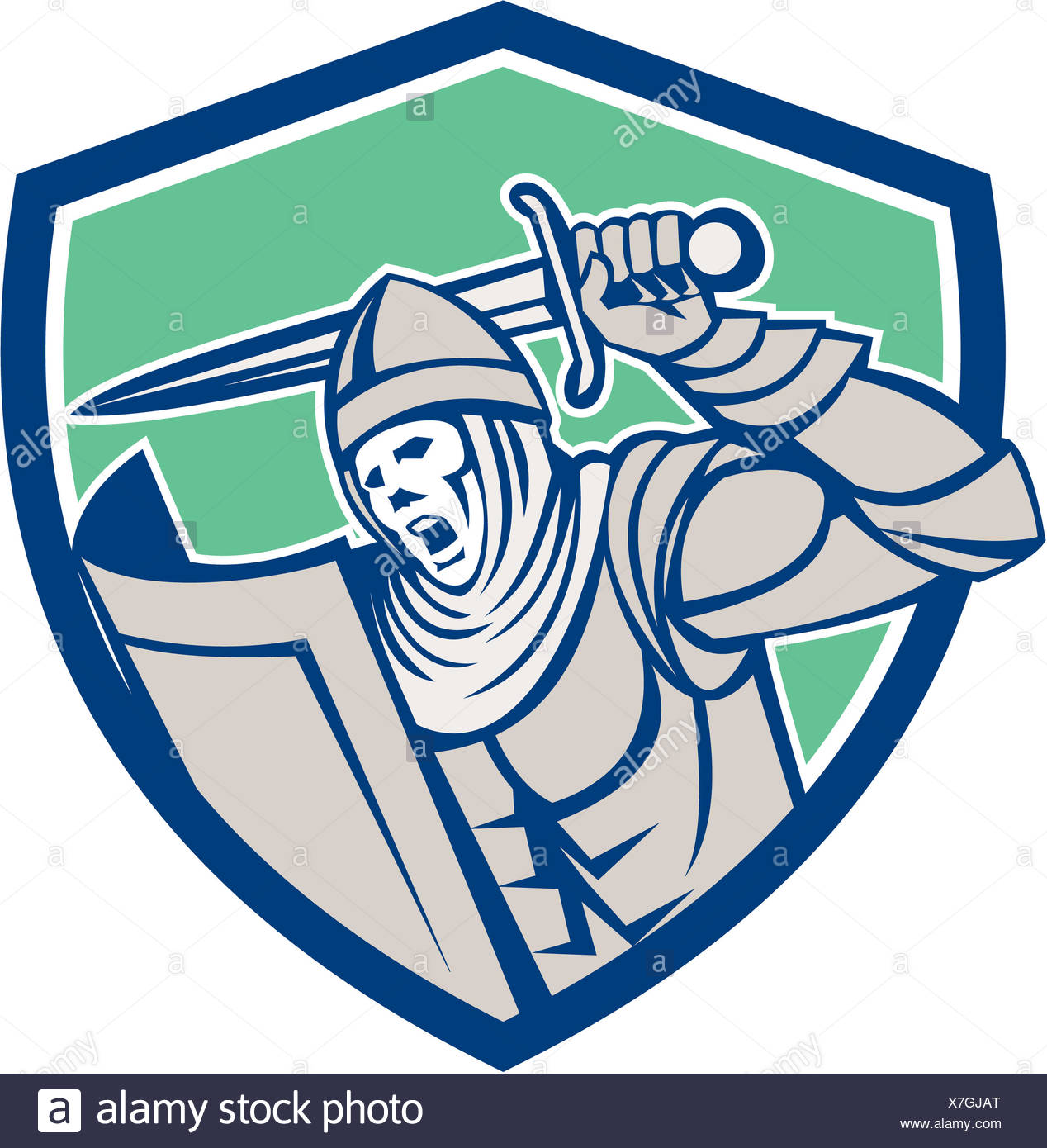 Crusader Sword Shield Immagini e Fotos Stock - Alamy